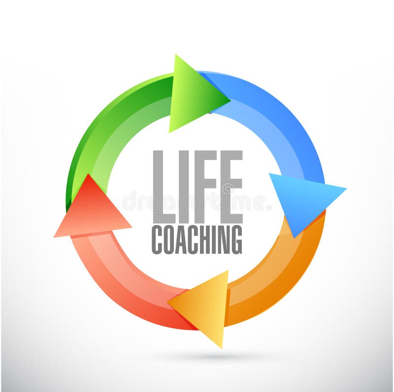 Life Coaching Cycle Sign Concept Stock Illustration - Illustration of ...