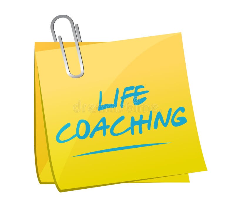Life Coaching Memo Post Sign Icon Concept Stock Illustration ...