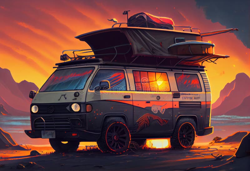 Sunset on the Beach Wallpapers and Images. Stock Illustration ...