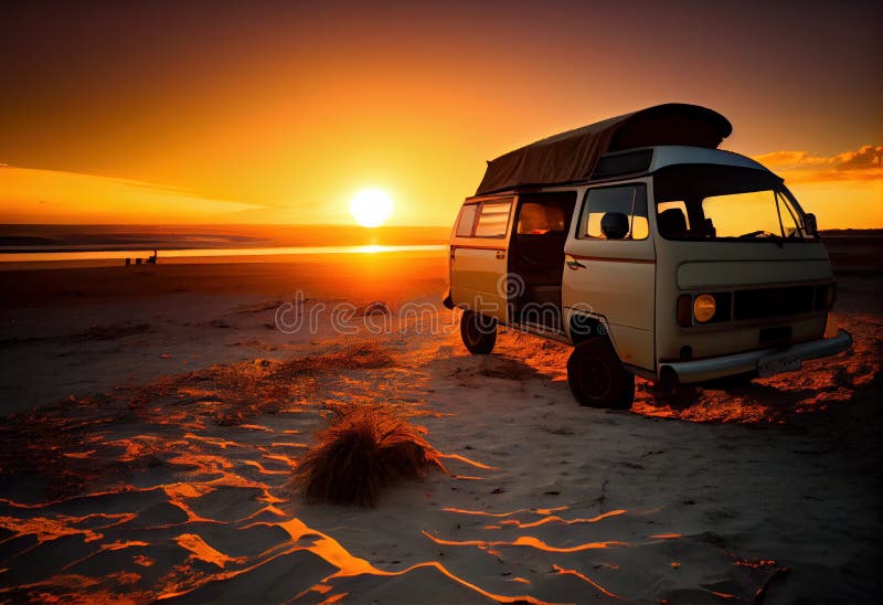 Sunset on the Beach Wallpapers and Images. Stock Illustration ...