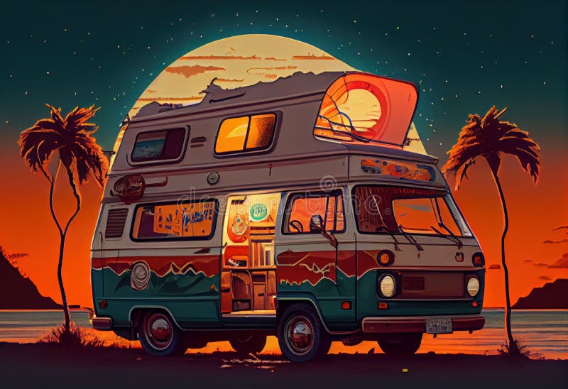 Sunset on the Beach Wallpapers and Images. Stock Illustration ...