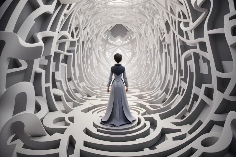 Life is a complex maze. stock illustration. Illustration of success ...