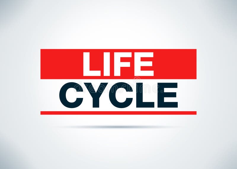 Life Cycle Abstract Flat Background Design Illustration Stock ...