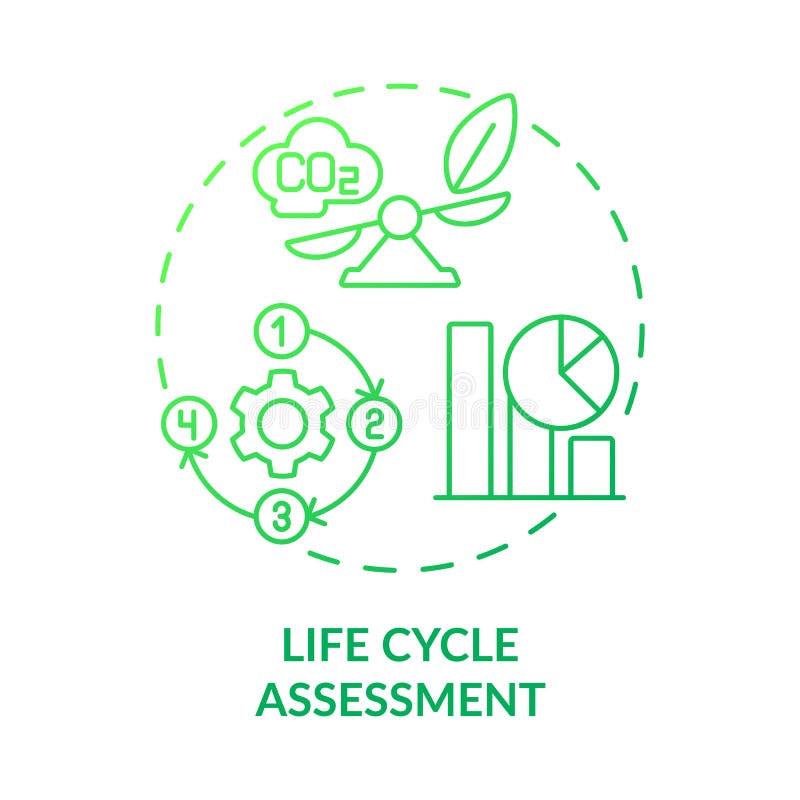 Life Cycle Assessment Green Gradient Concept Icon Stock Vector ...