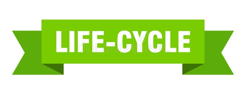 Life-cycle ribbon. stock vector. Illustration of white - 191266563