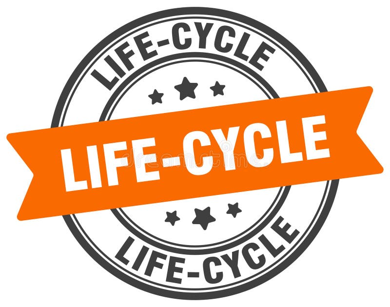 Life-cycle Stamp. Life-cycle Label on Transparent Background. Round ...