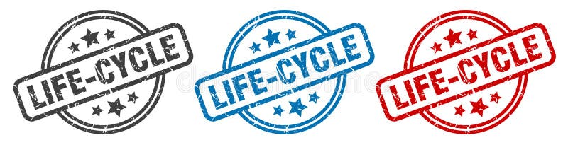 Life-cycle Stamp. Life-cycle Round Isolated Sign Stock Vector ...