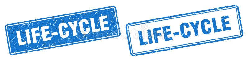 Life-cycle Stamp Set. Life-cycle Square Grunge Sign Stock Vector ...