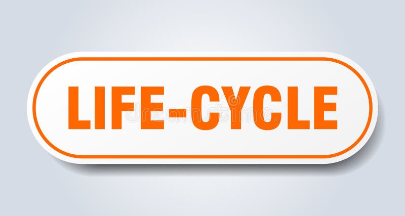 Life-cycle sticker. stock vector. Illustration of isolated - 197154644