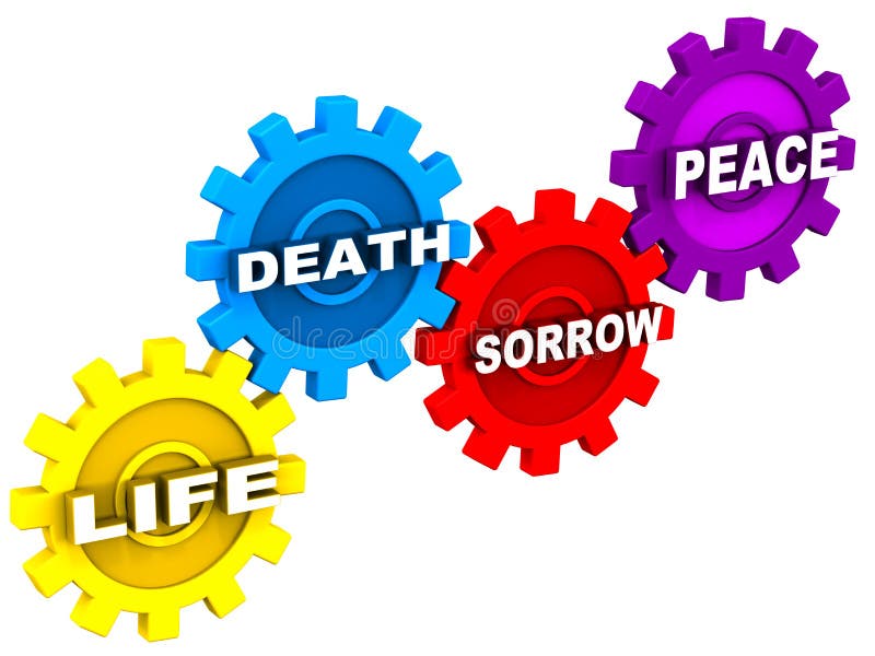 Life death sorrow peace stock illustration. Illustration of cope - 29187345