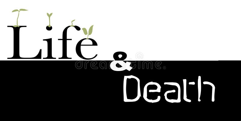 Life and Death stock vector. Illustration of leaves - 112725635