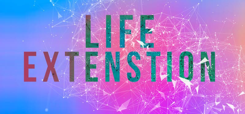 Life Extension Theme with Abstract Network Lines Stock Illustration ...