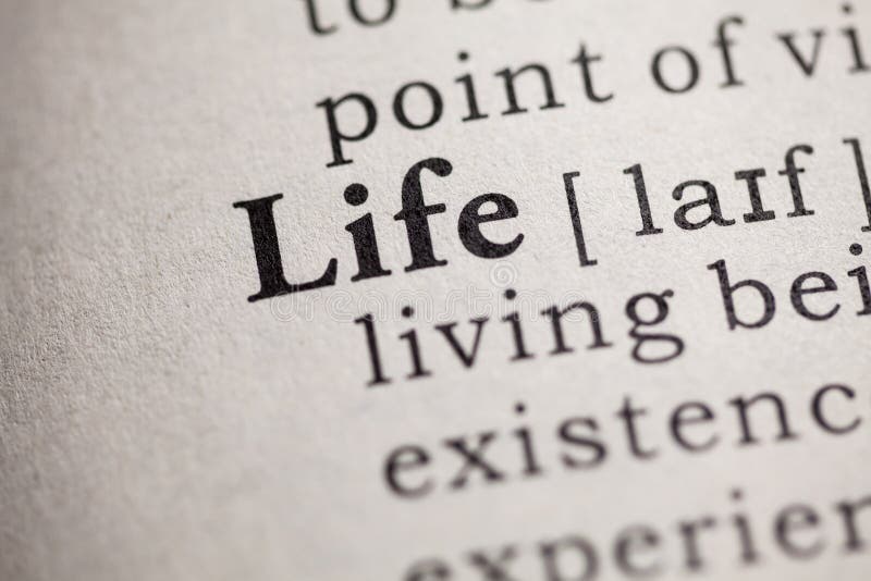 Definition of the Word Life Stock Photo - Image of close, page: 164753494