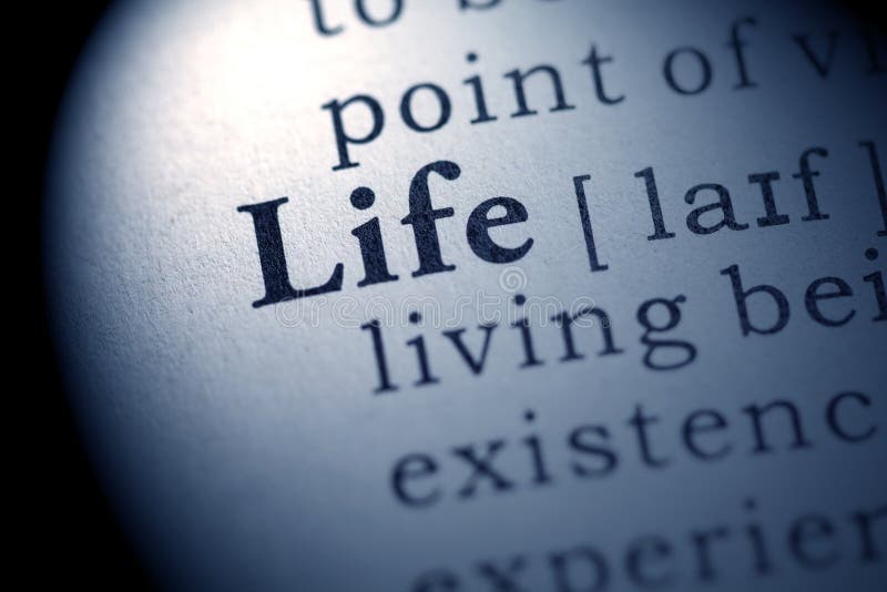 Definition of the Word Life Stock Photo - Image of book, printing ...