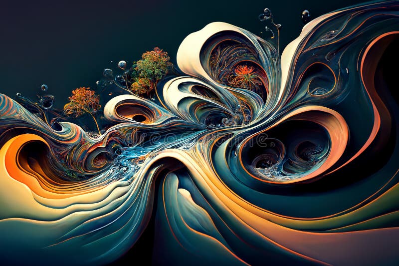 Life in Flow, Swirls and Patterns Concept. Peace and Mindfulness Stock ...