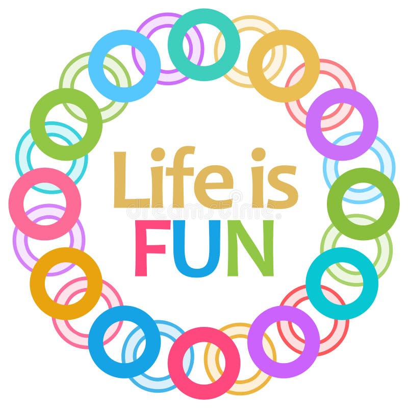 Life is Fun Colorful Squares Bar Stock Illustration - Illustration of ...