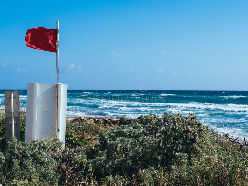 Life Guard Flag Beach Florida Stock Image - Image of water, adelaide ...
