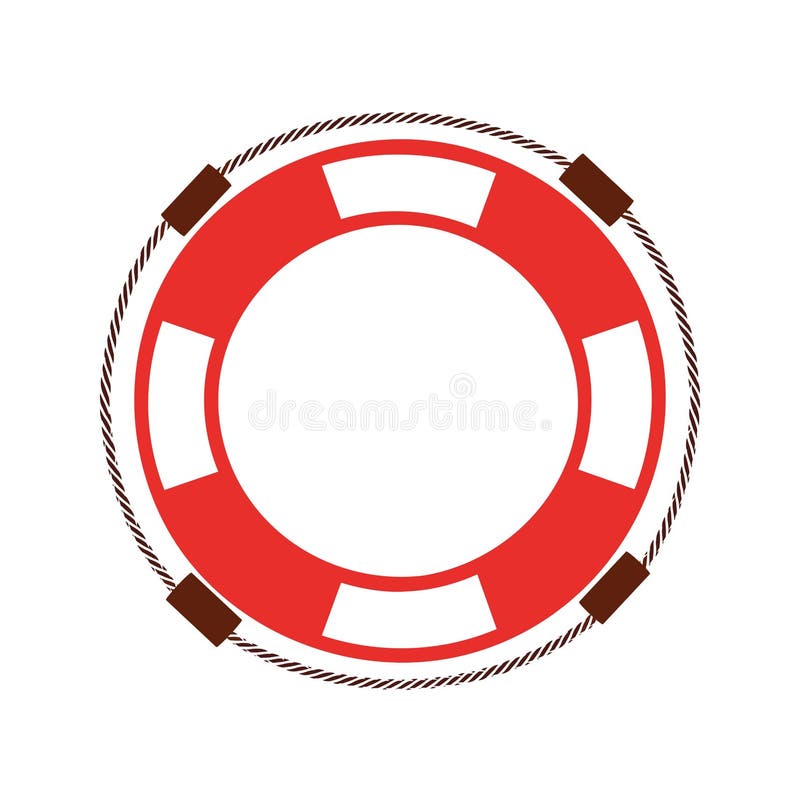 Life Guard Float Isolated Icon Stock Illustration - Illustration of ...