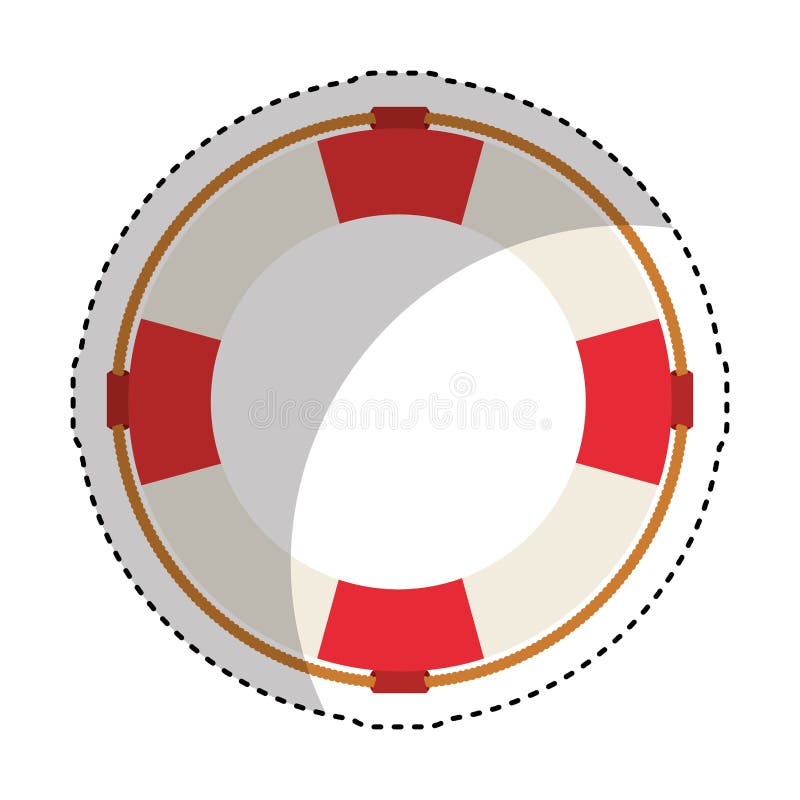Life Guard Float Isolated Icon Stock Illustration - Illustration of ...