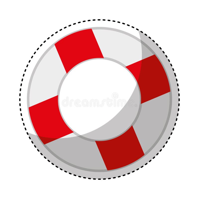 Life Guard Float Isolated Icon Stock Illustration - Illustration of ...