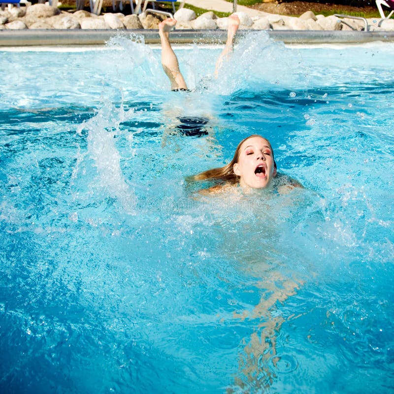 Life Guard Saving Drowning Woman Stock Image Image Of Germany Pool