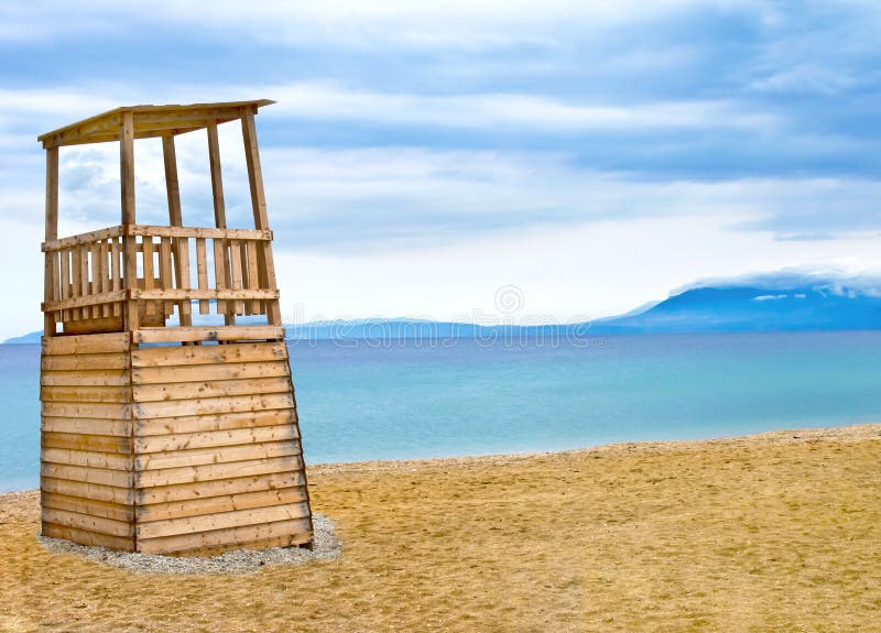 Life Guard Tower on the Beach Stock Image - Image of guard, summertime ...