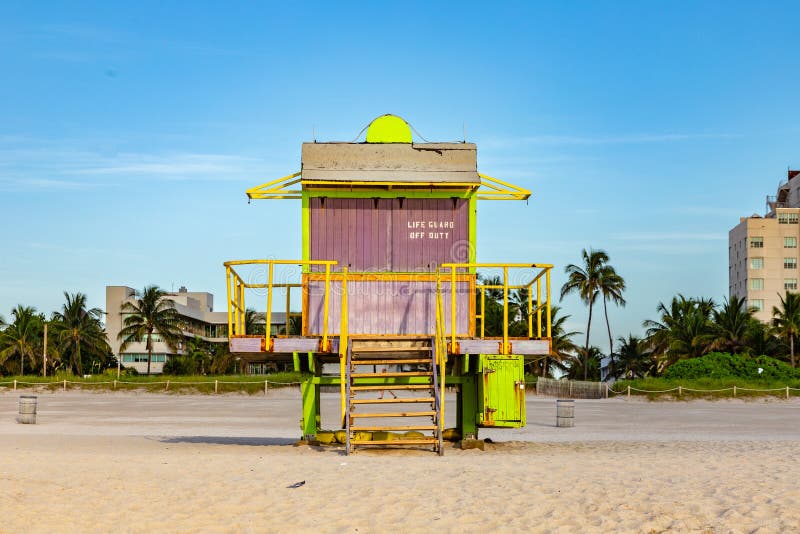 Life Guard House at the Beach Stock Image - Image of wind, insurance ...