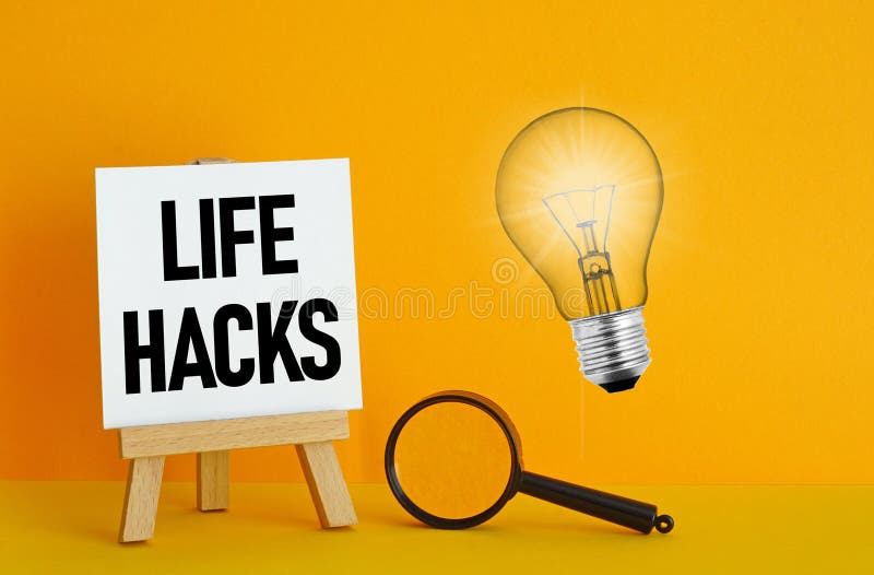 Life Hacks are Shown As Business and Educational Concept Stock Photo ...
