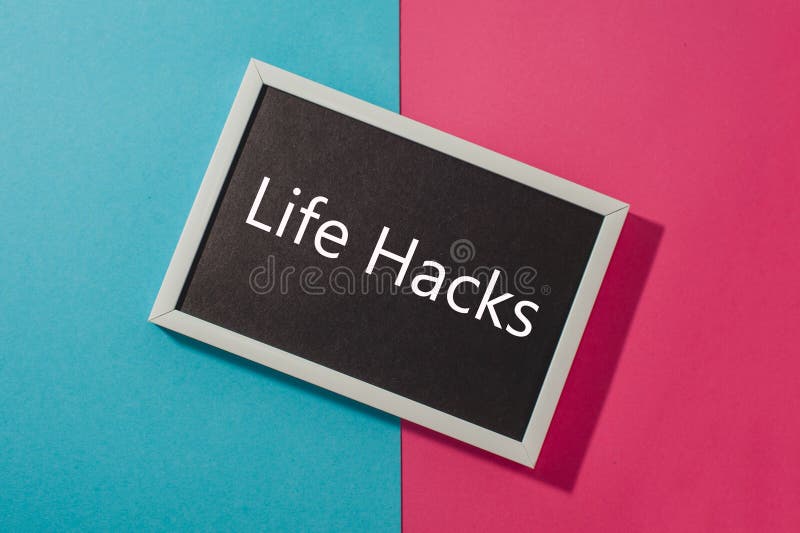 Life Hacks - Text on Chalkboard Stock Photo - Image of lifestyle ...