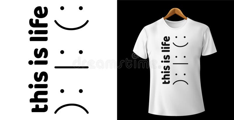 This is Life Happy Sad Face Vector Creative Design. Stock Vector ...