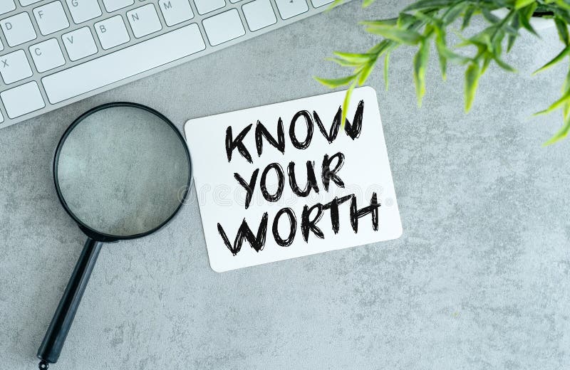 Life Inspirational and Motivation Quotes - Know Your Worth Text on ...