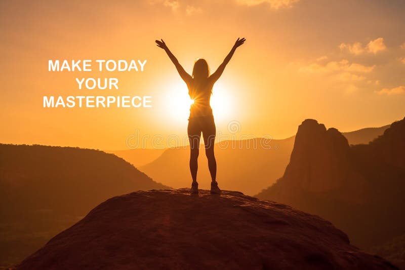Life Inspirational Text Make Today Your Master Piece - Generative AI ...