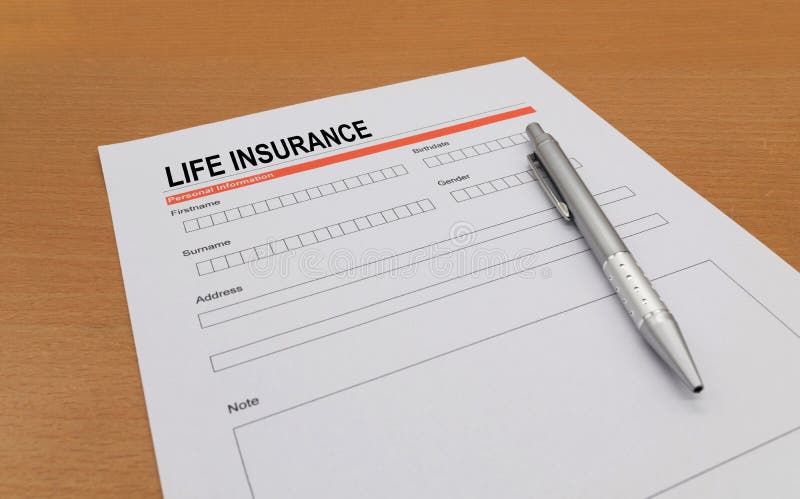 Life Insurance Application Form Stock Photo - Image of paper, legal: 70566154