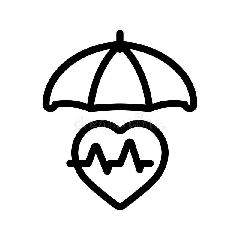 Life insurance icon stock vector. Illustration of healthcare - 361279254