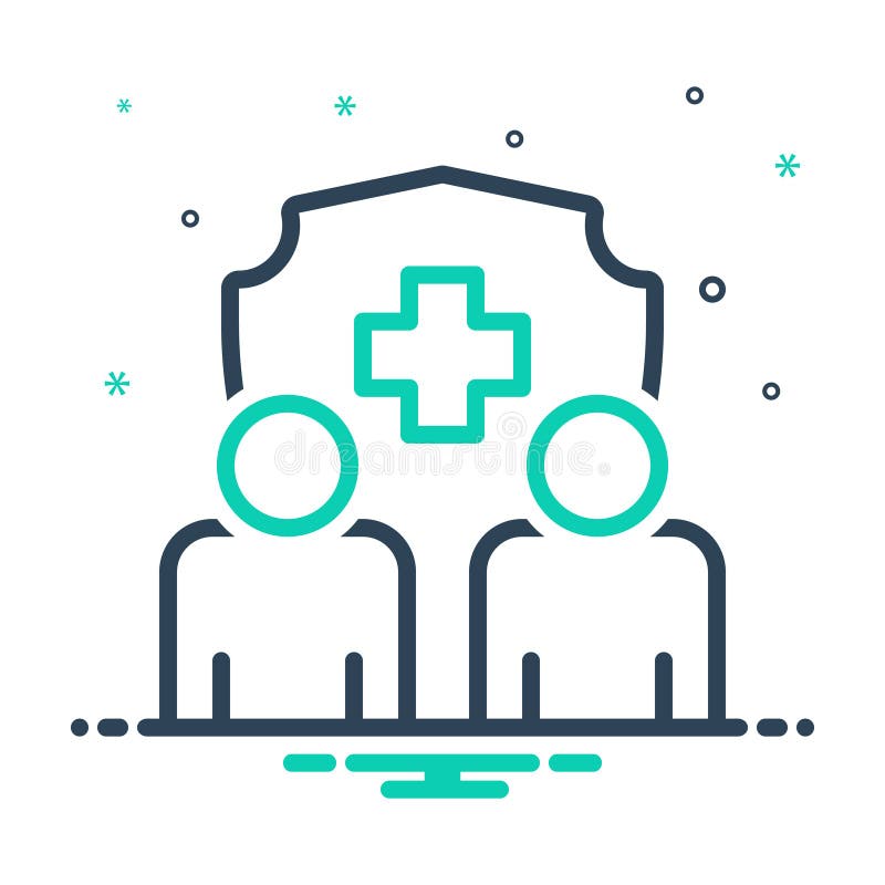 Mix Icon for Life Support, Hospital and Patient Stock Vector ...