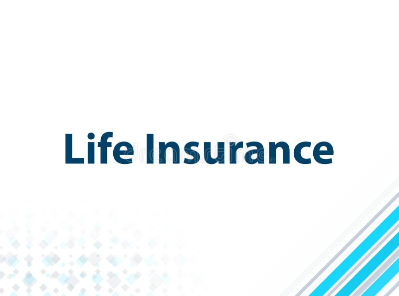 Life Insurance Modern Flat Design Blue Abstract Background Stock ...