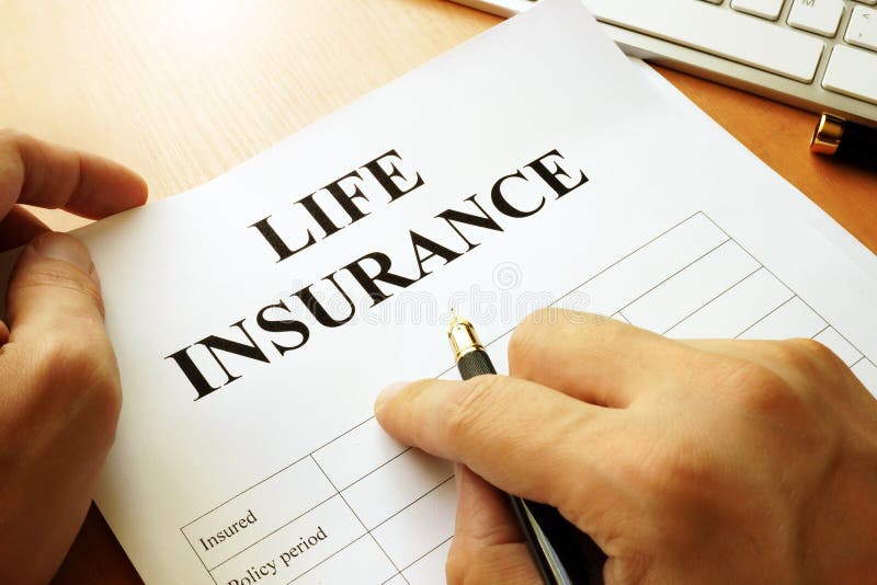 Life insurance policy. stock photo. Image of compensation - 95971818