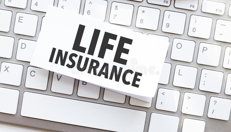 Life Insurance and White Keyboard. Motivation Stock Image - Image of ...