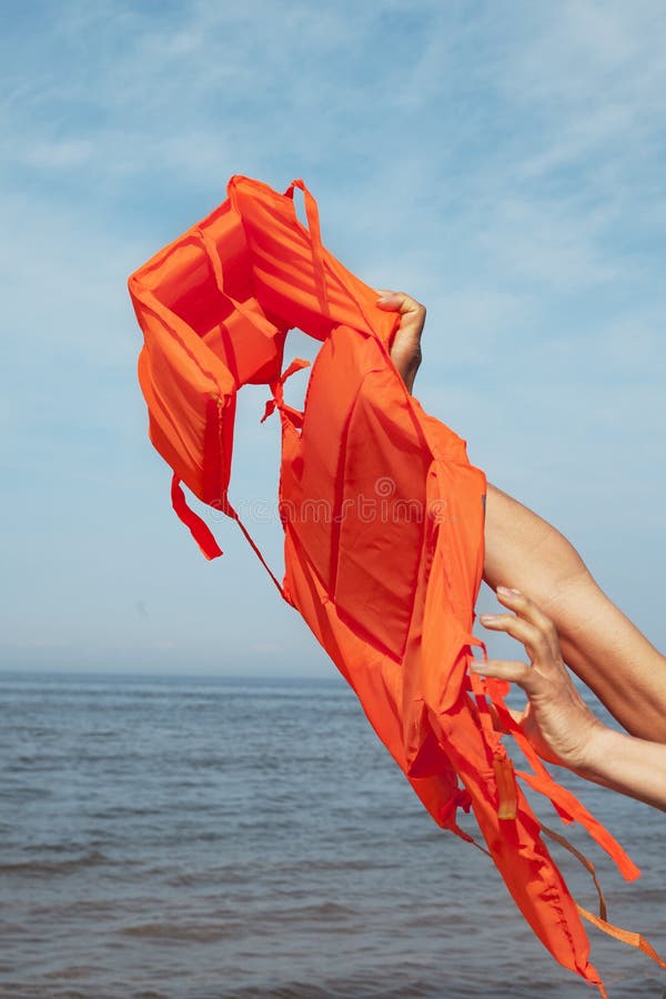 Life jacket. stock photo. Image of throw, orange, water - 25341278