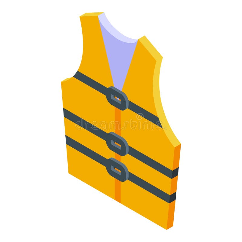 Life jacket isometric icon stock vector. Illustration of safe - 87887231