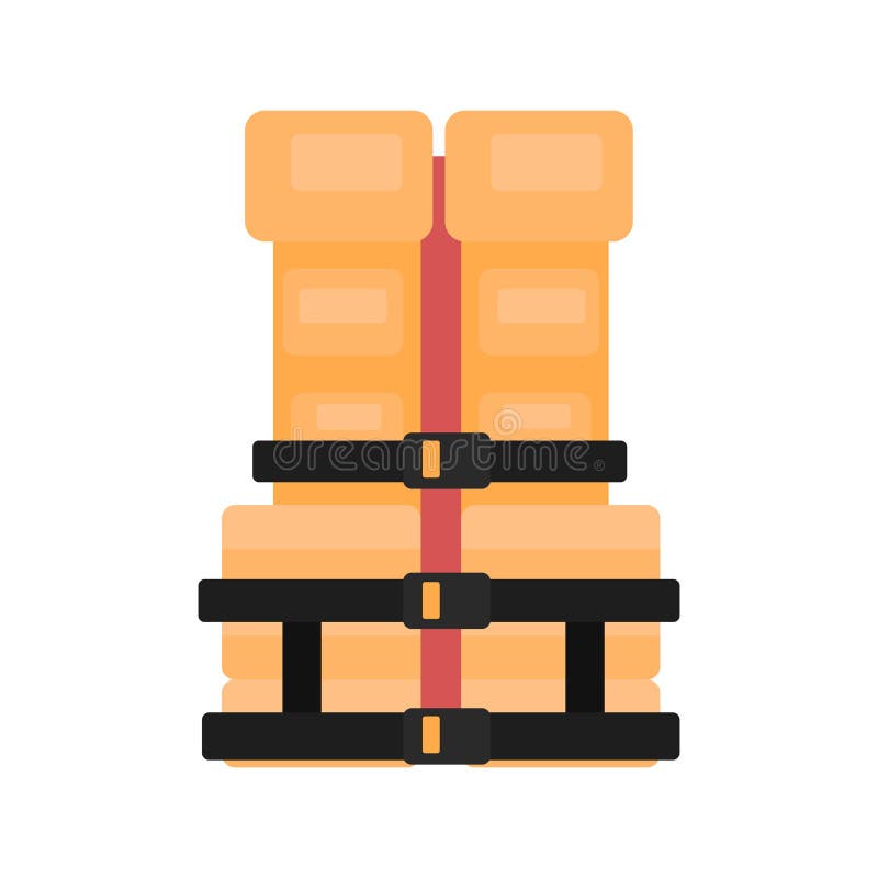 Life Jacket Illustration in Color Cartoon Style. Editable Vector ...