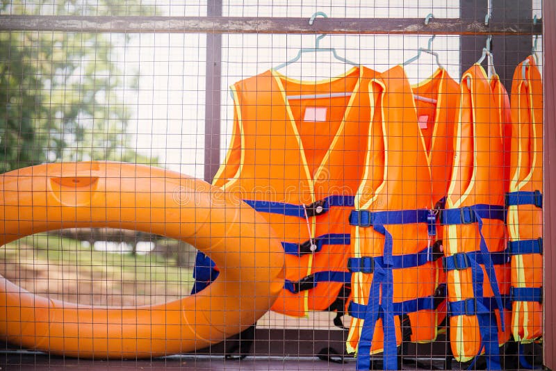 Life jacket and life ring stock photo. Image of crisis - 98973424