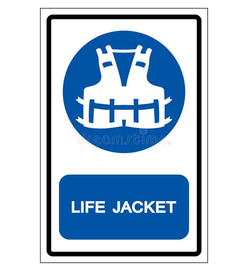 Life Jacket Required Symbol Sign, Vector Illustration, Isolate on White ...