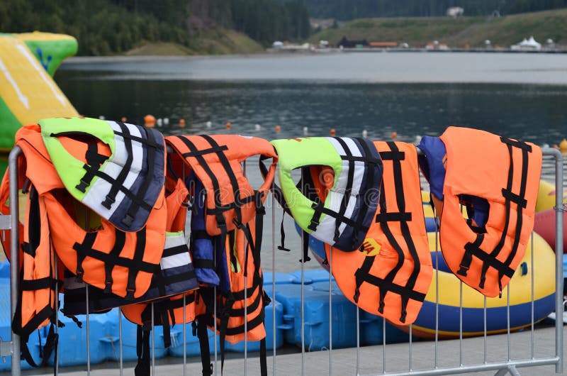 Life jackets stock image. Image of green, lifetime, nature - 92235313