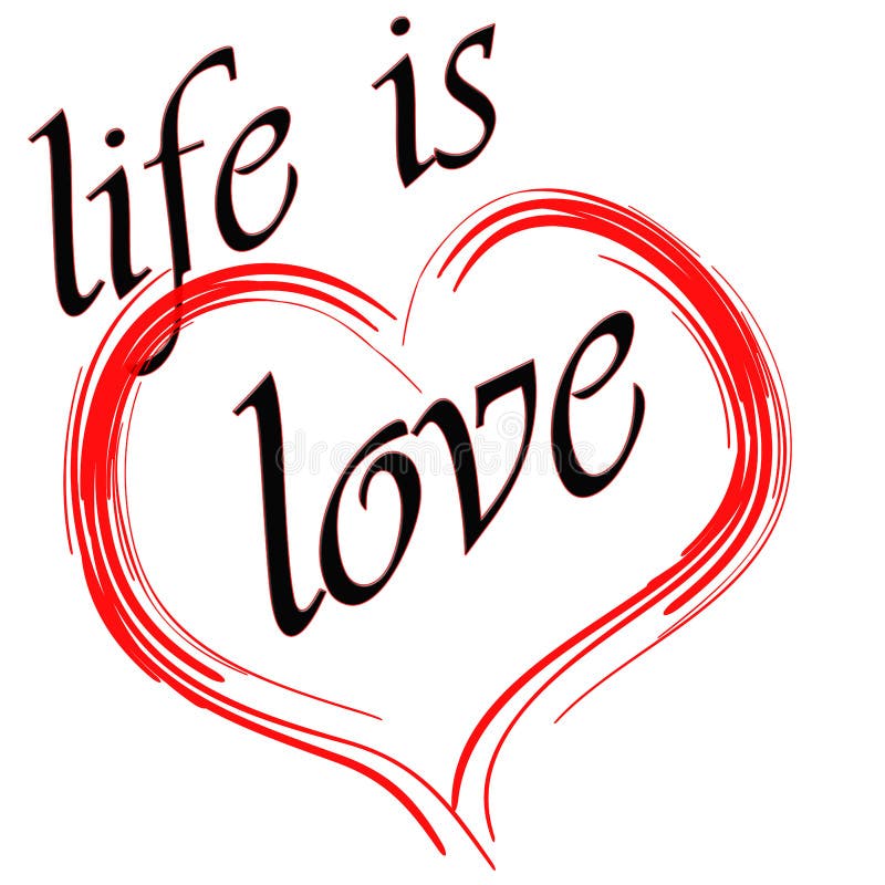 Love Is Life Background Party Stock Illustration - Illustration of ...