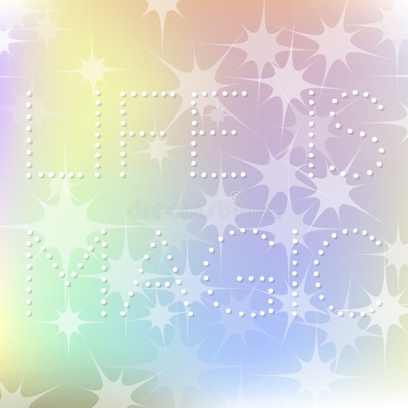 Life is Magic Lettering on Blurry Lights Stock Illustration ...
