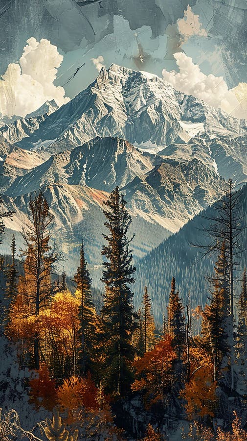 Life with Nature stock illustration. Illustration of ridge - 341877478