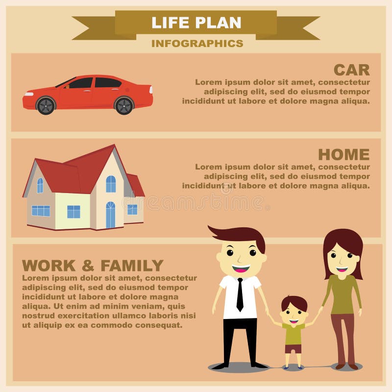 Life plan stock vector. Illustration of infographics - 62670425