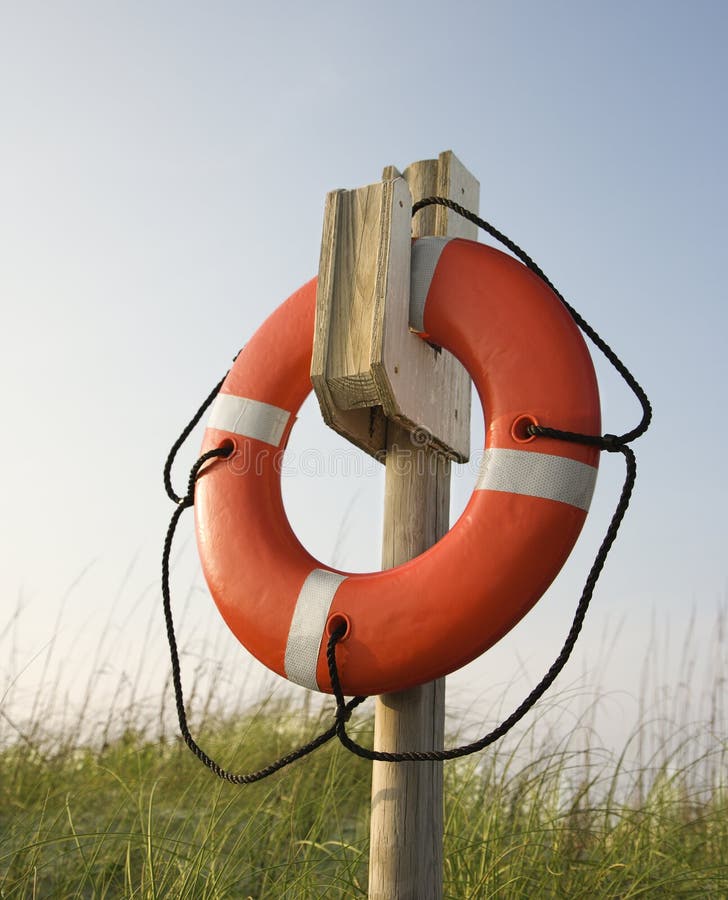 Life Preserver Attached To a String with Heart Stock Image - Image of ...