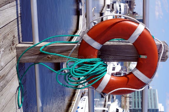 Life Preserver on Dock stock photo. Image of boat, water - 19246432